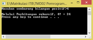MalingiPoda: Program Faktorial Menggunakan Fungsi Rekursif