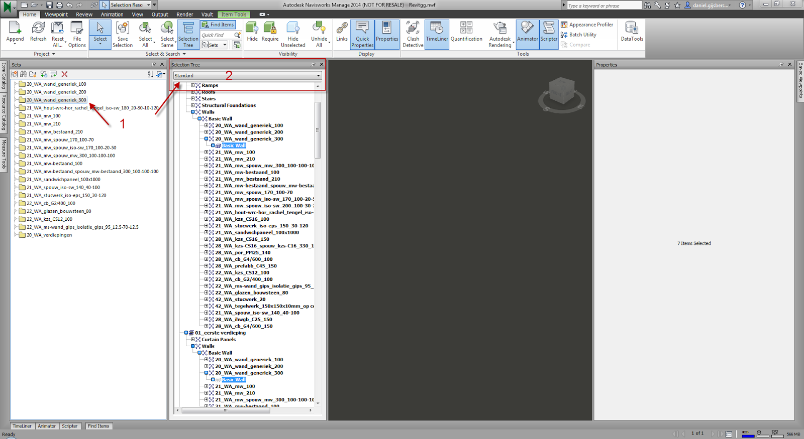 Daniël And Autodesk Aec Software Navisworks 2014 Selection Tree
