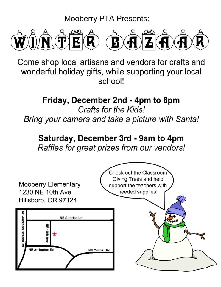 Little Daisy Chains: The Mooberry Winter Bazaar - 12/2 & 12/3