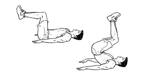 Healthy food and exercises: Easy abs workout