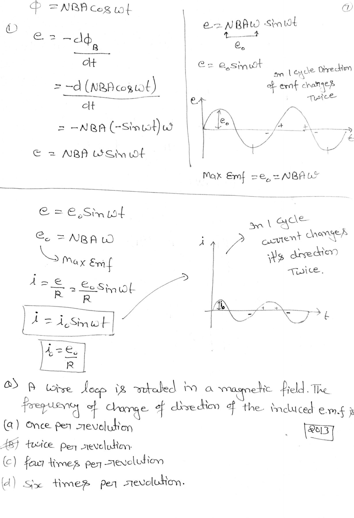 Electromagnetic Induction class 12 notes - Studypur