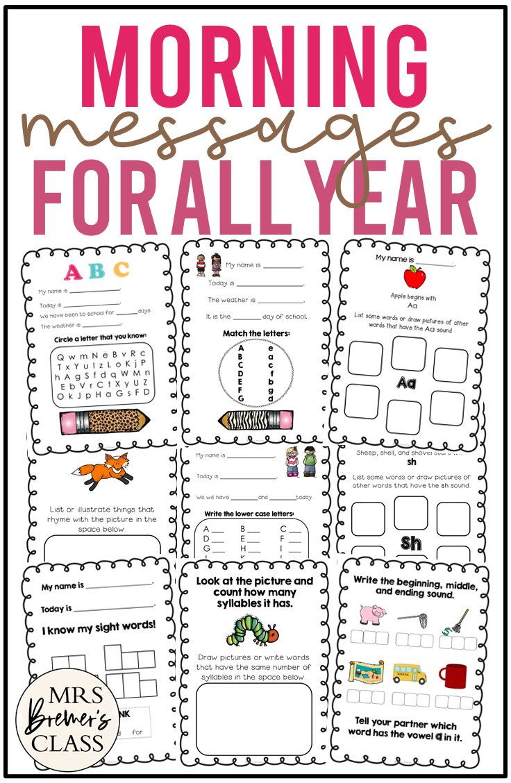 Class Morning Messages | Mrs. Bremer's Class