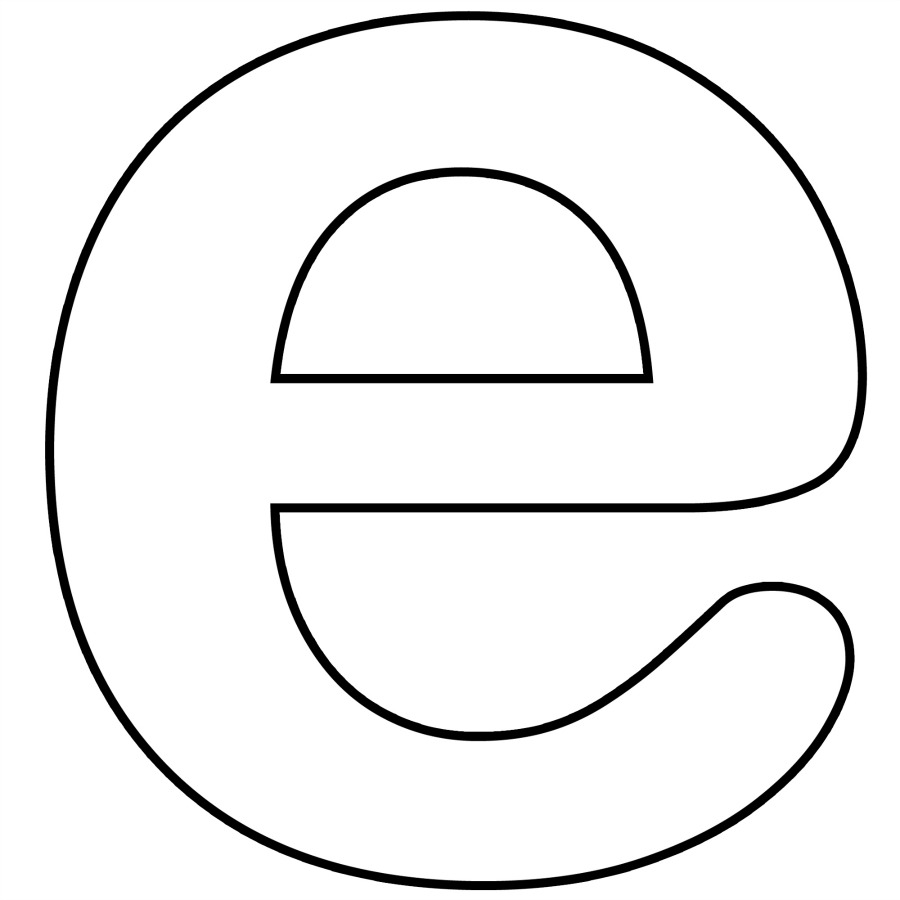 Letter E Clipart Black And White - Letter Format