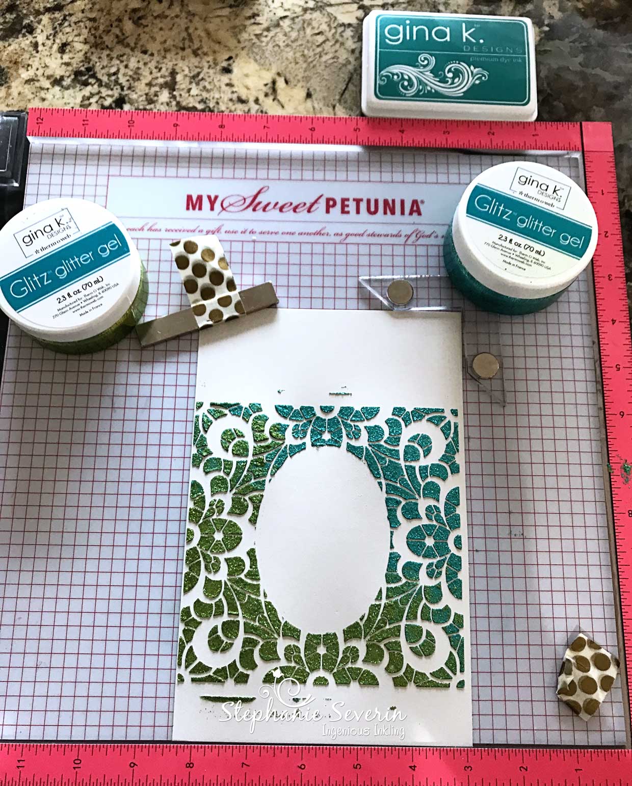 My Sweet Petunia: Team Tuesday with Stephanie - Stencil Masking