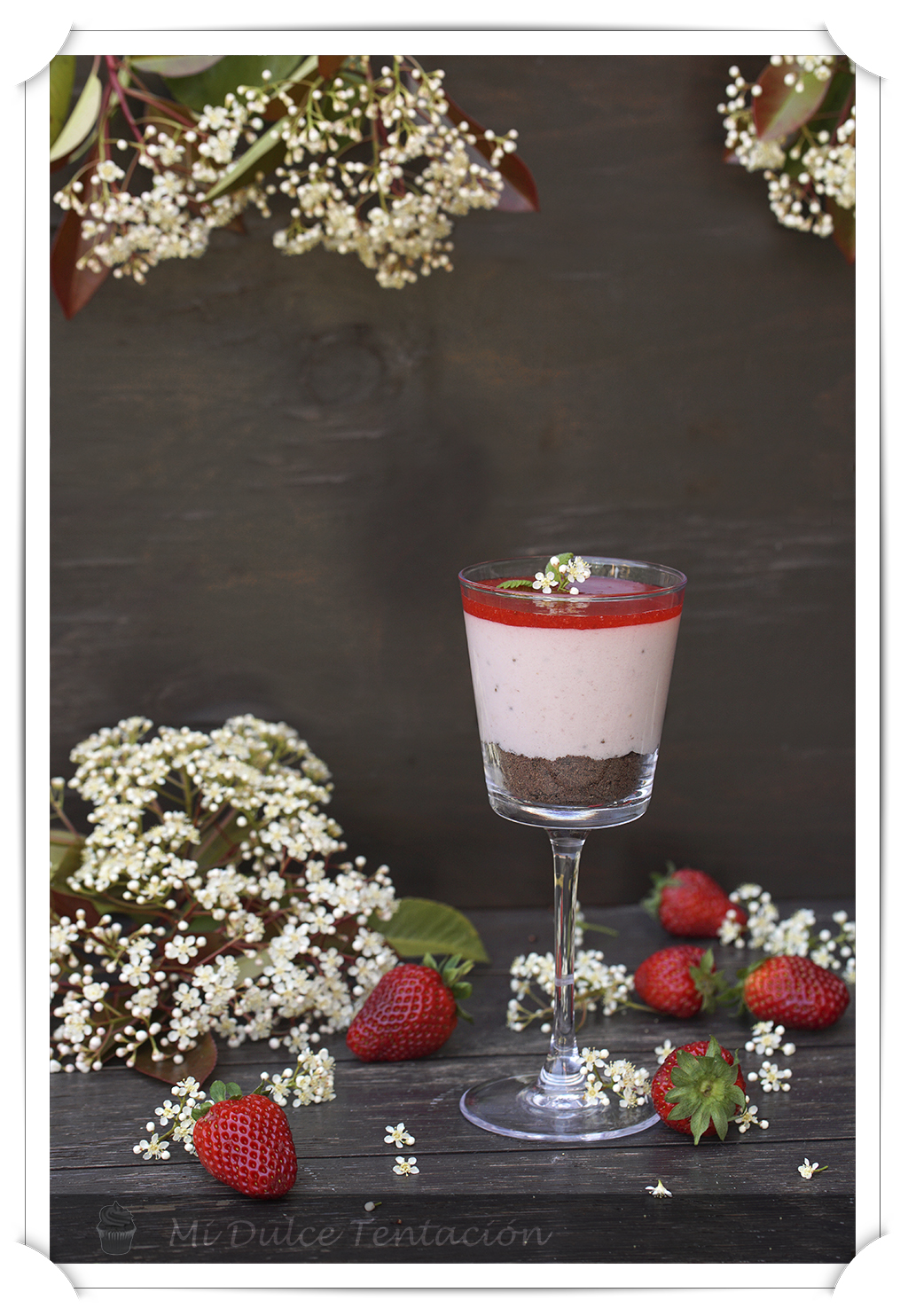 Mi Dulce Tentación Mousse De Chocolate Blanco Y Fresas