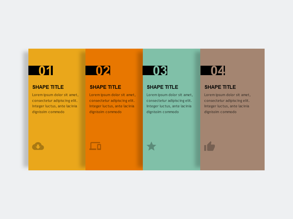 Quadrangle Tab PowerPoint Templates - PowerPoint Free