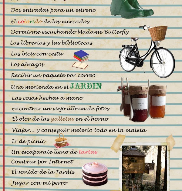 La chica de la casa de caramelo: Cosas que me gustan