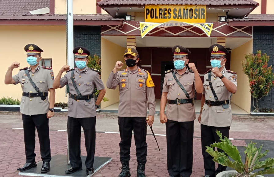 Polres Samosir Gelar Sertijab Kasat Reskrim dan Kasat Lantas