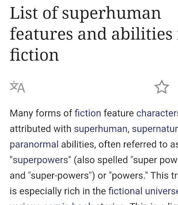 List Of Superhuman Features And Abilities In Fiction - Super Human ...