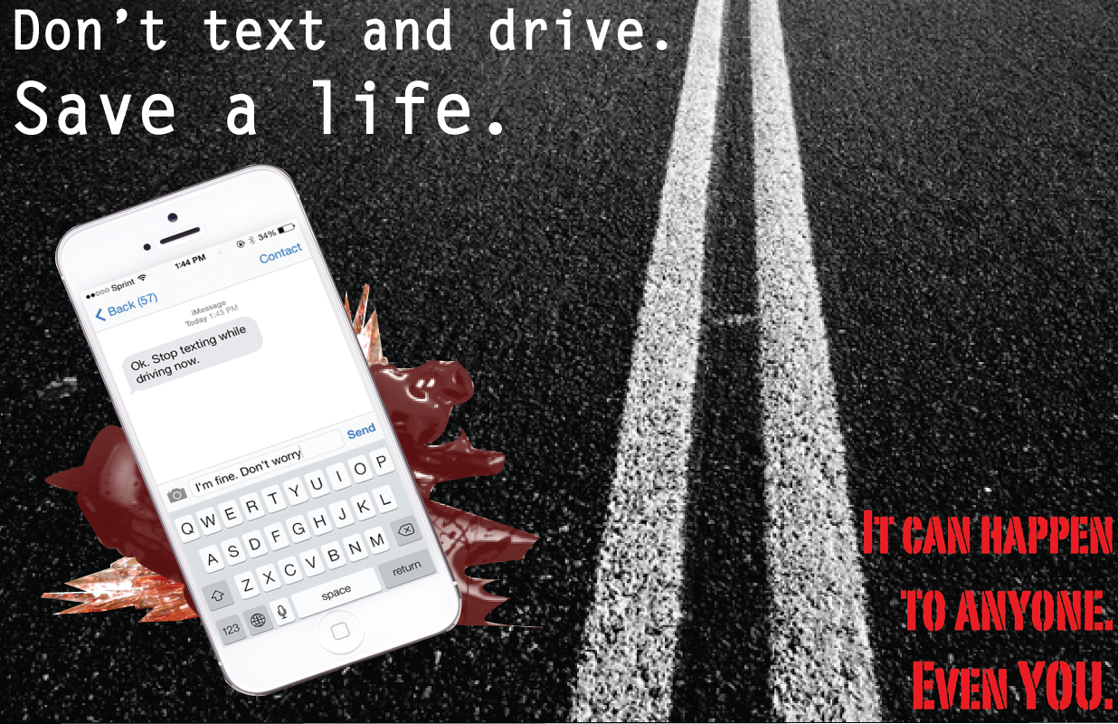 Graphics: Don't Text and Drive PSA Poster