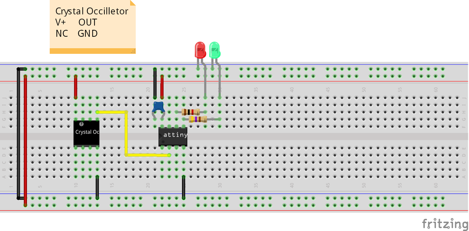 音源とオーディオの電子工作（予定）: 小ネタ実験： ATtiny13Aを外部クロックで動かす（24MHz駆動）