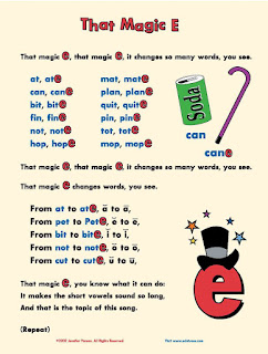 Classroom Freebies Too: Magic E Song by "Miss Jenny and Edutunes"