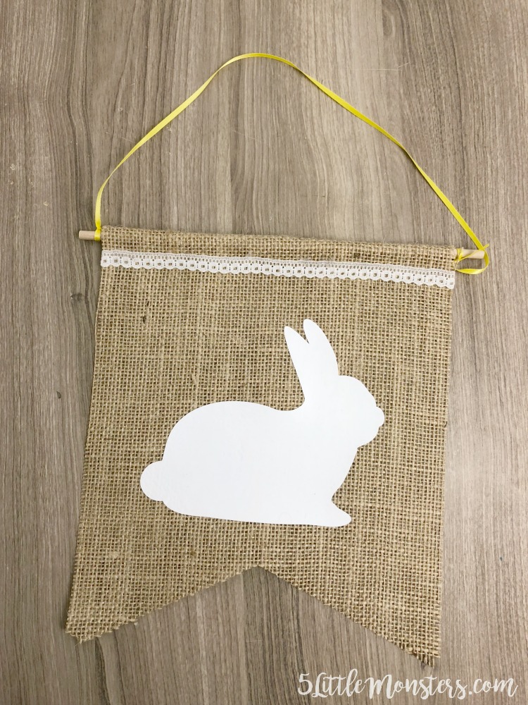 5 Little Monsters: Burlap Bunny Banner