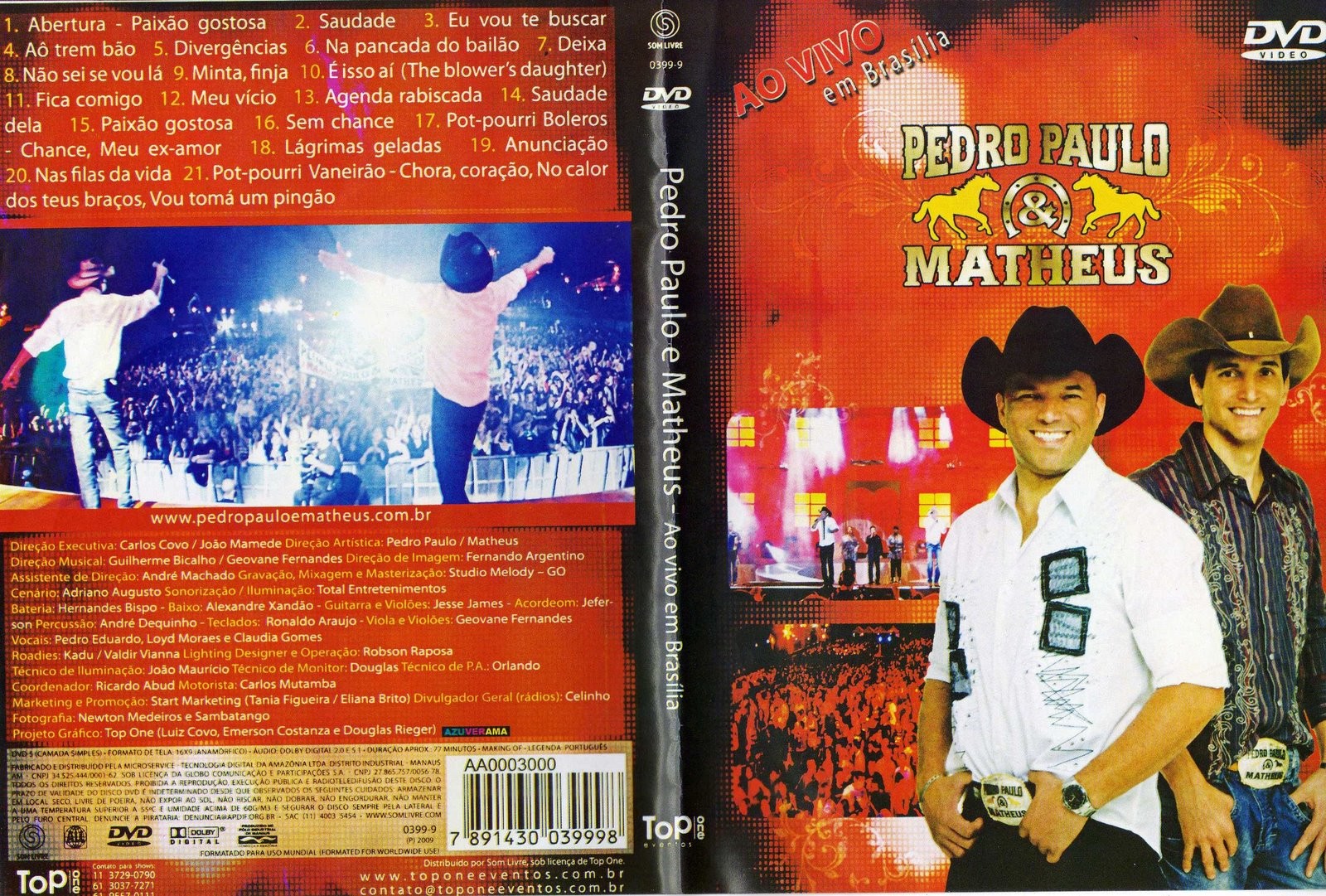 PAPALEGUAS FILMES: PEDRO PAULO E MATHEUS - AO VIVO EM BRASILIA - DVD