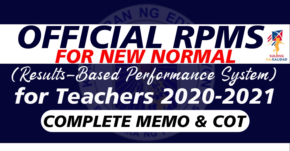 OFFICIAL RPMS Templates for Teachers & Master Teachers for New Normal ...