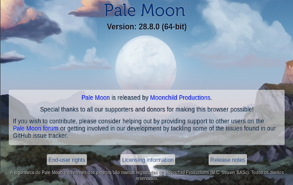 Lançado Pale Moon 28.8