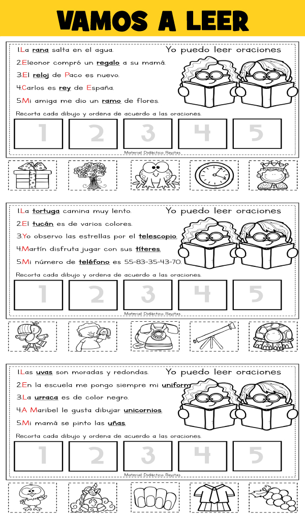 Lecturitas Interactivas de Oraciones | Materiales Educativos para Maestras
