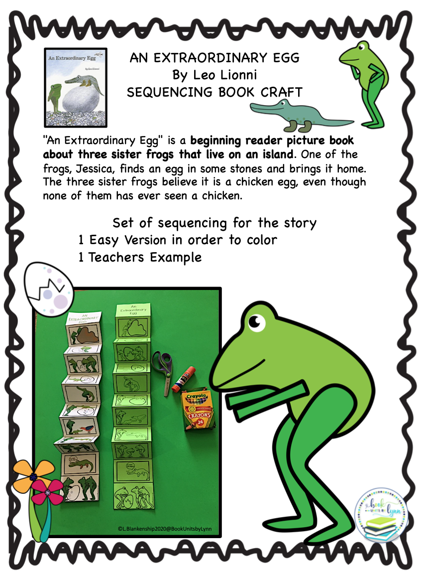AN EXTRAORDINARY EGG SEQUENCING CRAFT ~ Book Units by Lynn