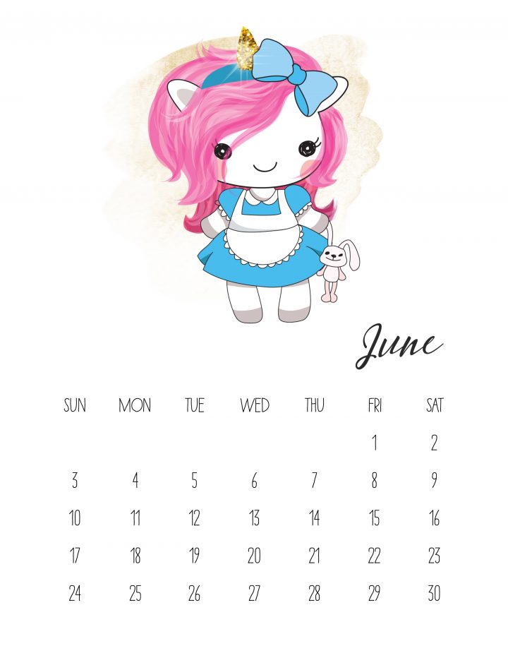 Calendario 2018 de Unicornios para Imprimir Gratis. - Ideas y material ...