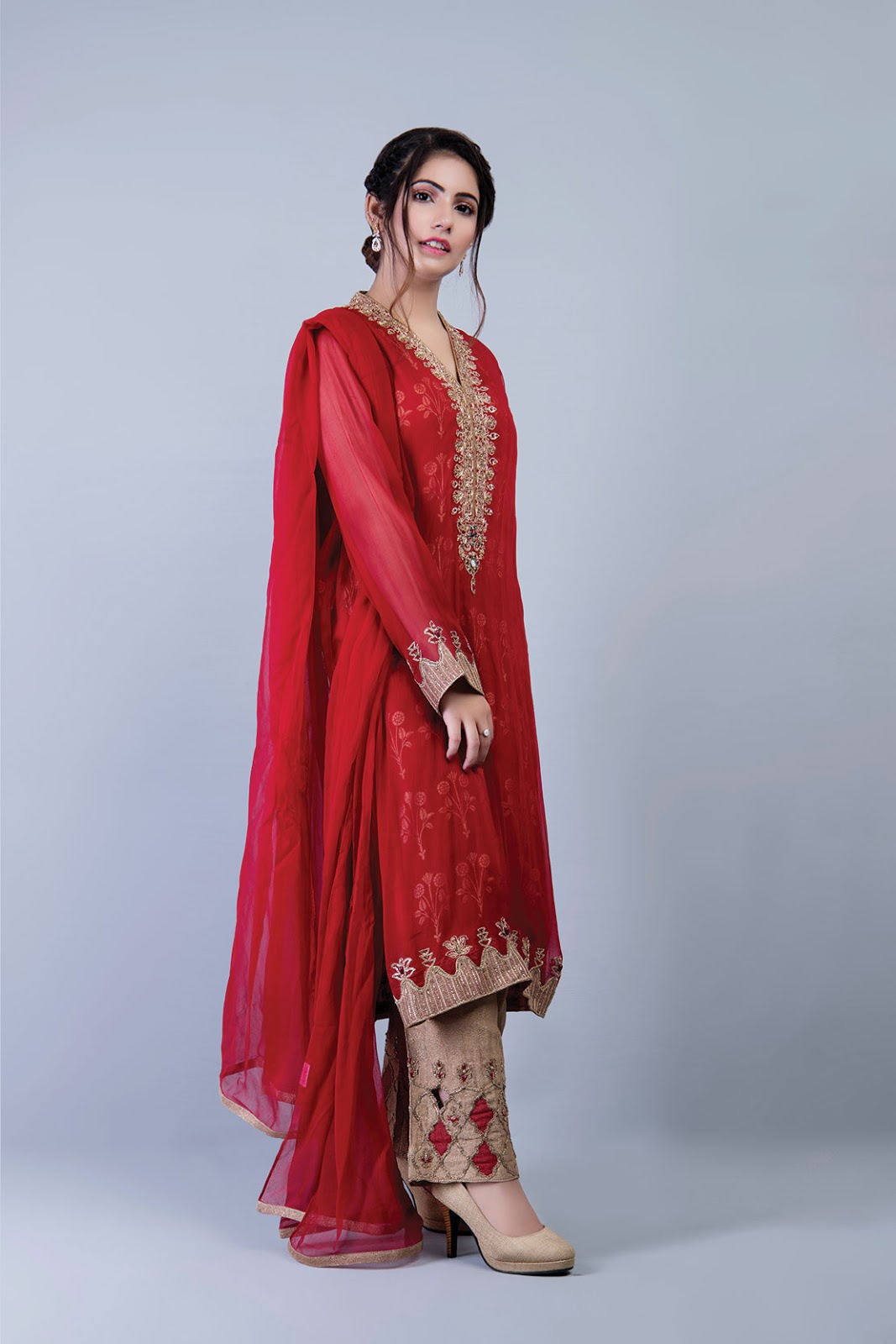 Chinyere Eid Collection 2019 : Red Dust Red PKR 20,500