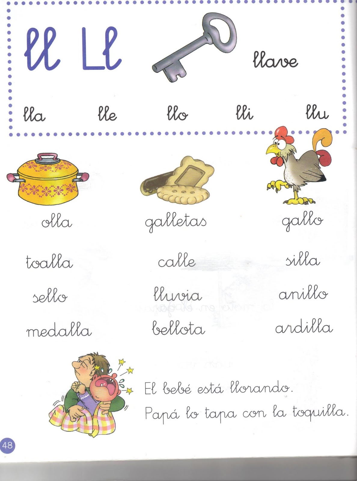 Primeiro Ciclo de primaria: LECTURA LETRA Ll
