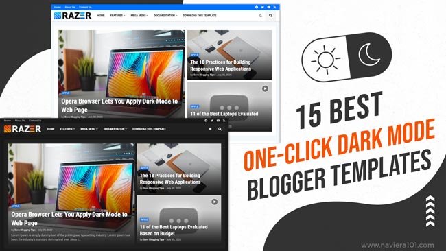 15+ Best Free Blogger Templates with Dark mode Feature | Dual UI Free ...