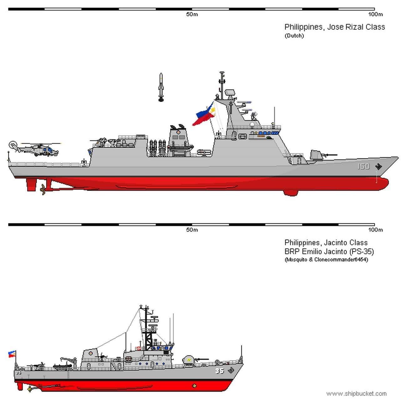 The rhk111 Military and Arms Page: Jose Rizal class Frigate Drawing ...