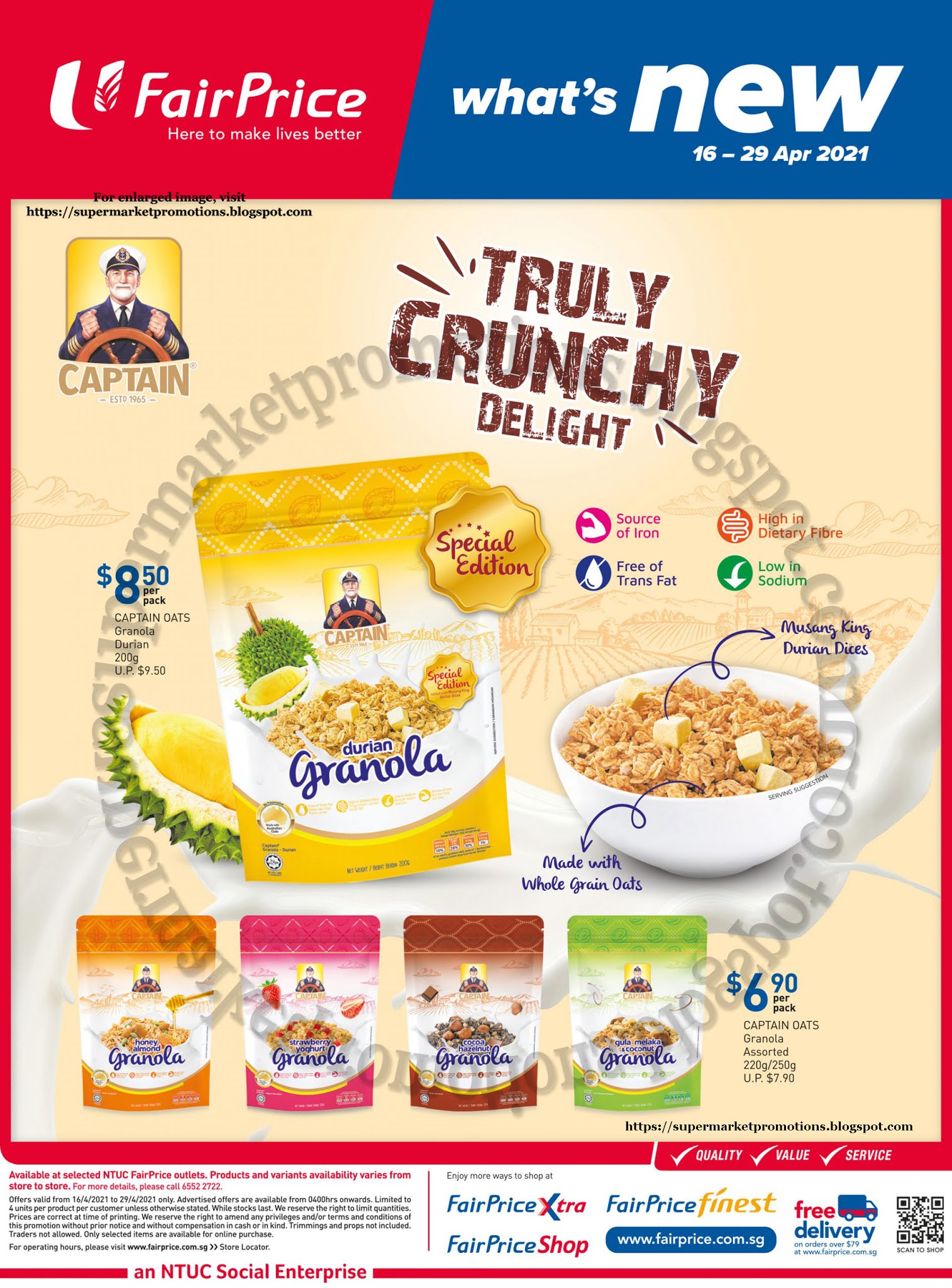 NTUC FairPrice Captain Oats Promotion 16 - 29 April 2021 ~ Supermarket ...