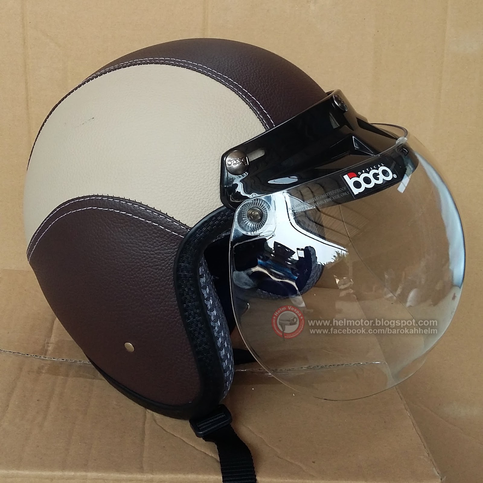 Helm Retro Bogo C307CT ~ Helm Vespa