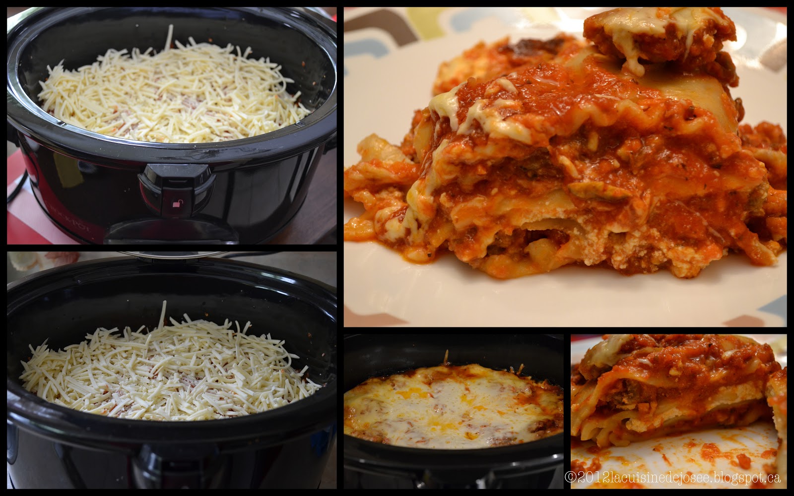 La cuisine de Josée: Lasagne à la mijoteuse (Ricardo)