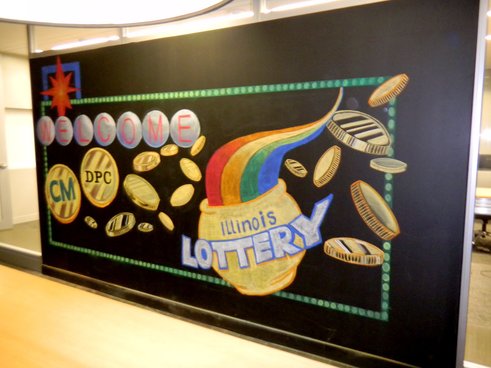 Chalk Art Mural: Chicago Ad Agency woos the Illinois Lottery