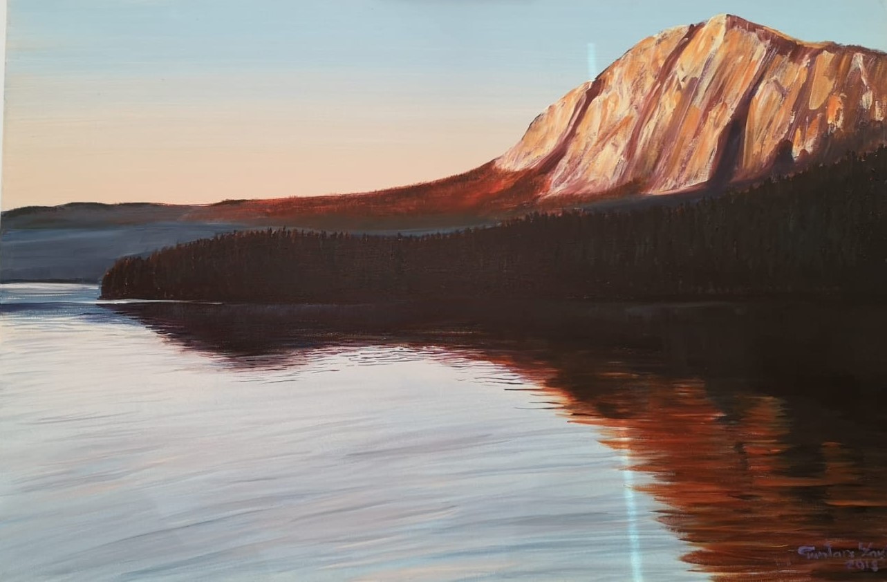 Guntars Zaķis: Latvijas un Eiropas ainavas. Akrils 80x120 vai 100x120 cm