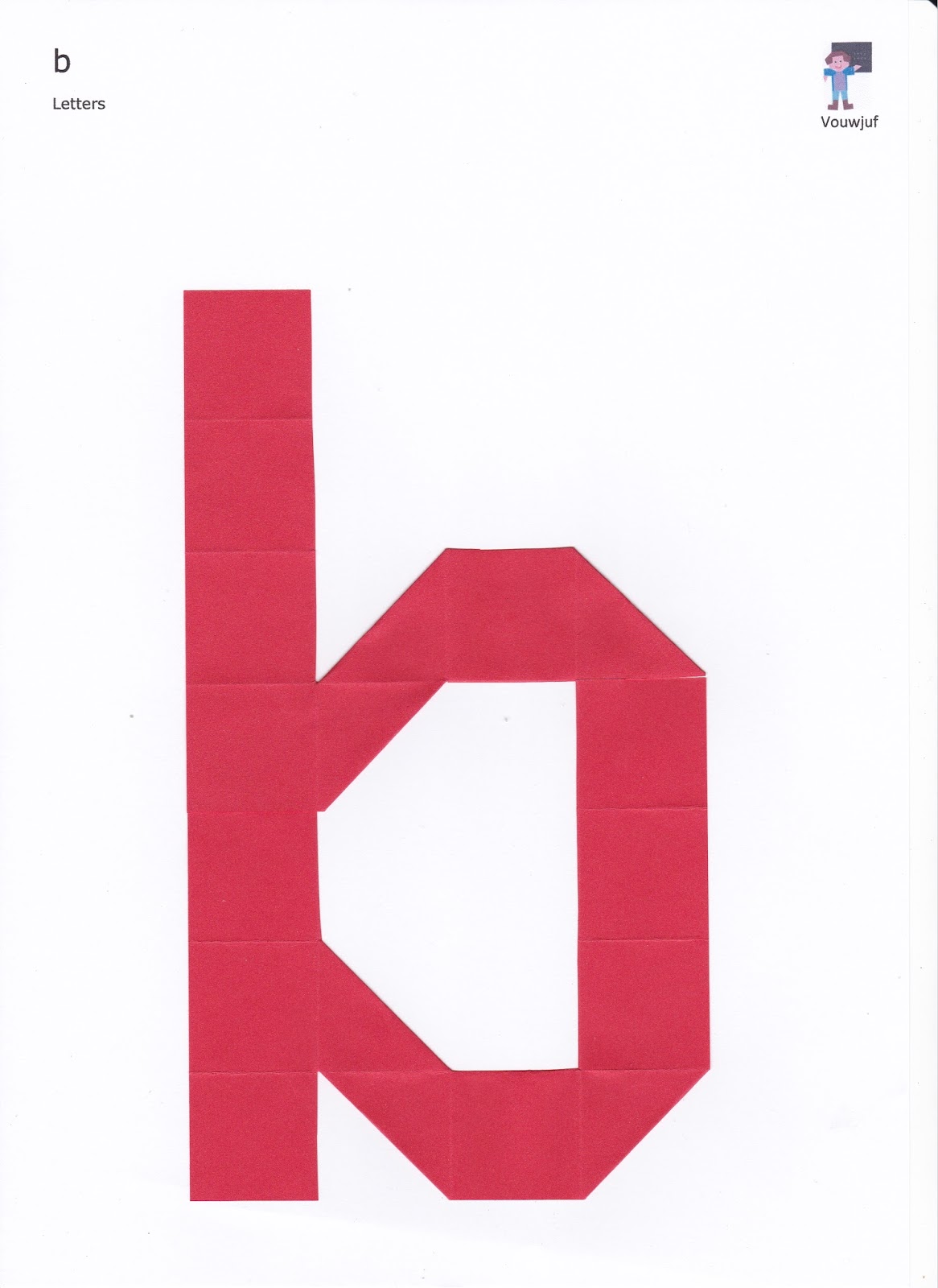 Vouwjuf: ABC van 16 vierkantjes