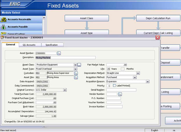 Jupiter Systems, Inc. 1985: ERIC (ERP Software)- Financial