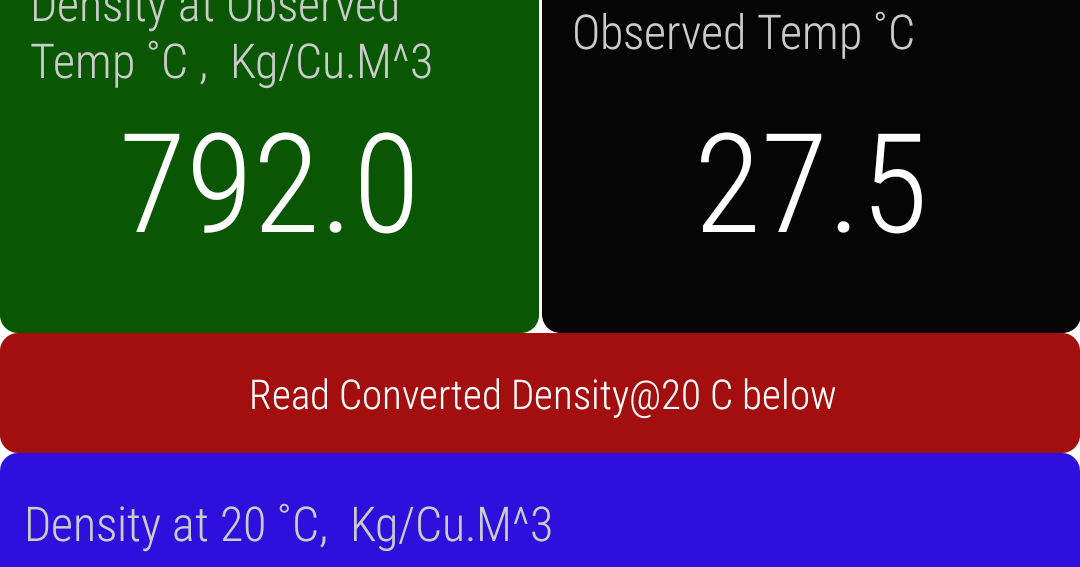 An App for Aviation Products Density conversion to 20 C from observed ...