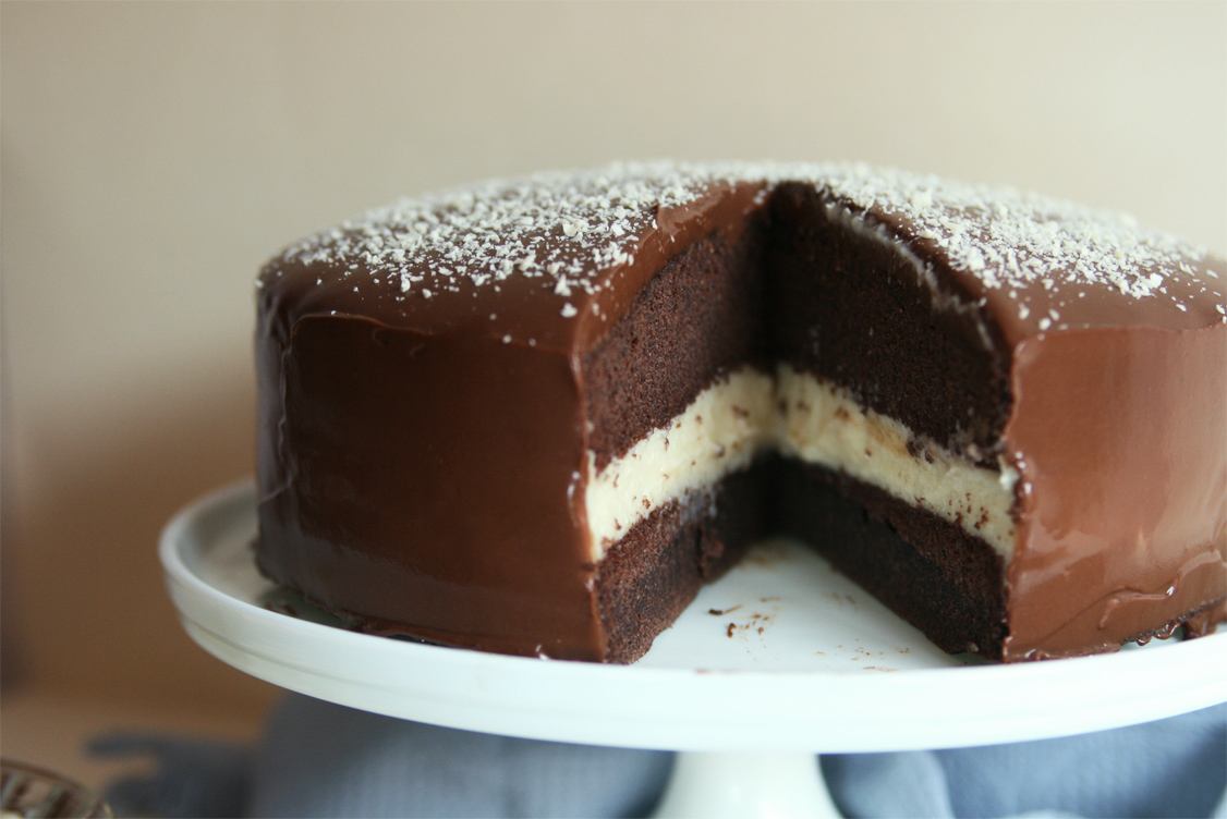 Chocolate Boston Cream Cake