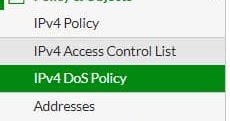 Fortigate DOS ve DDOS Policy