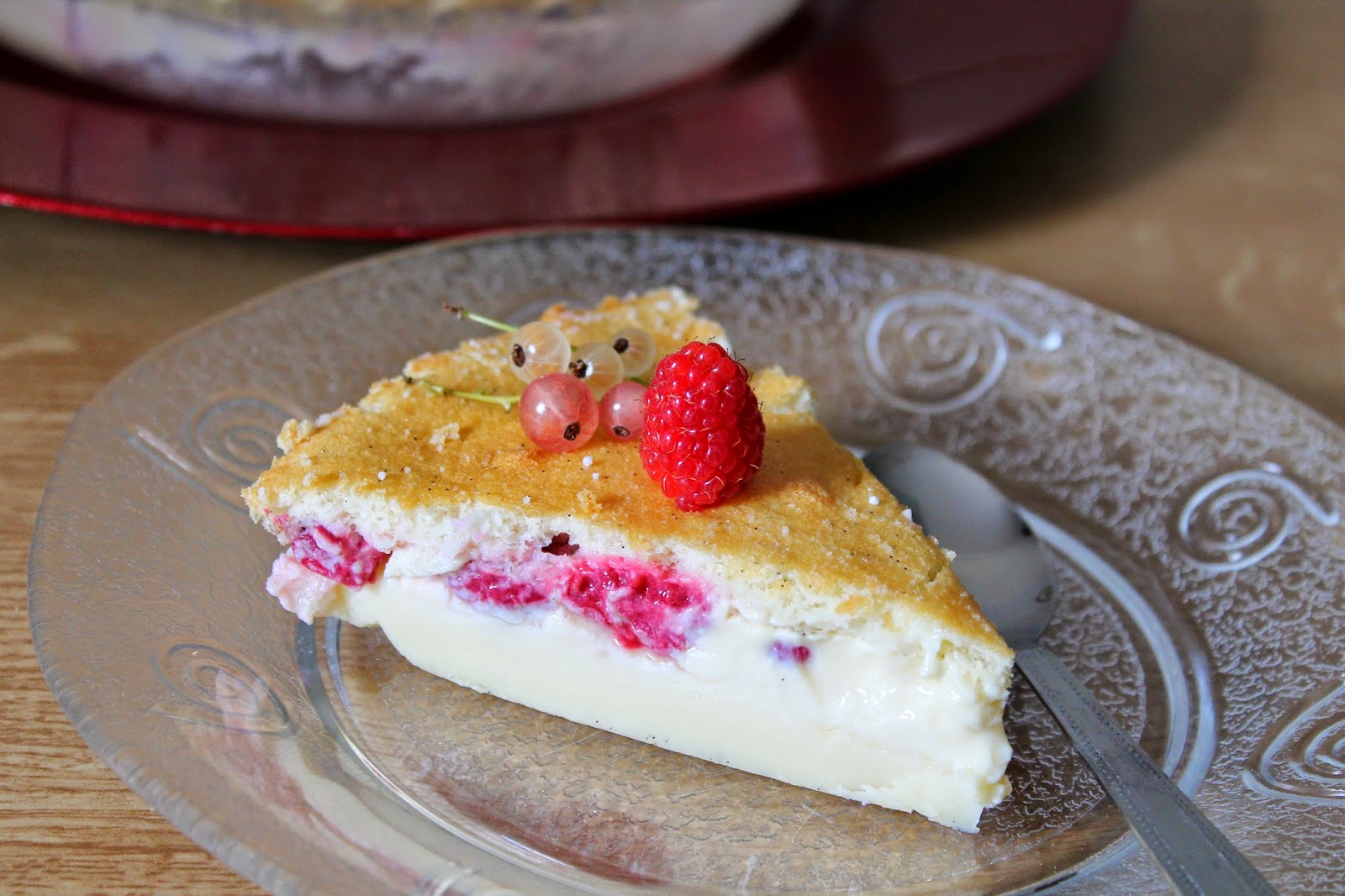 Gâteau magique vanille-fruits rouges