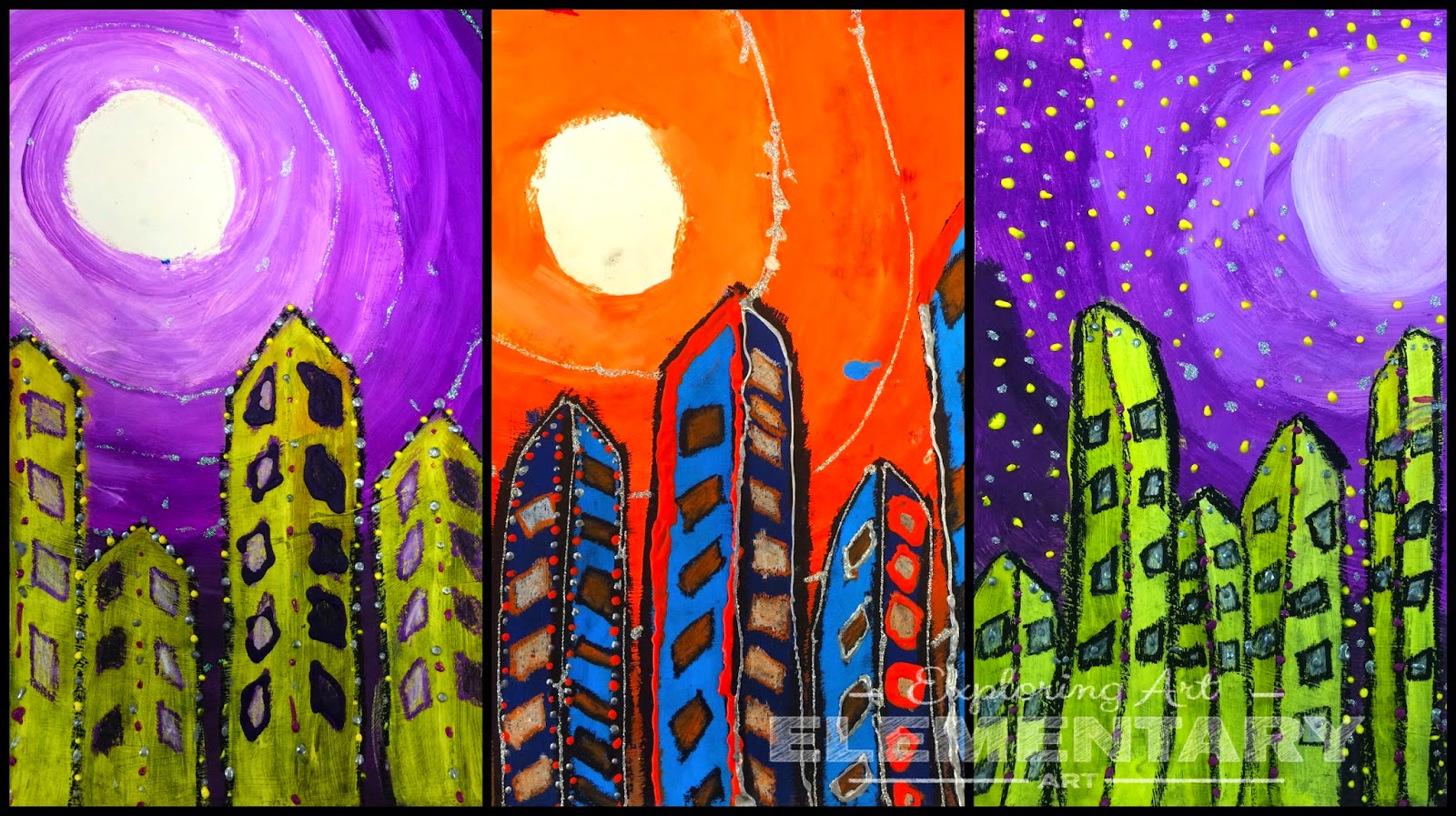 Art. Eat. Tie Dye. Repeat.: Complement Color Cityscapes