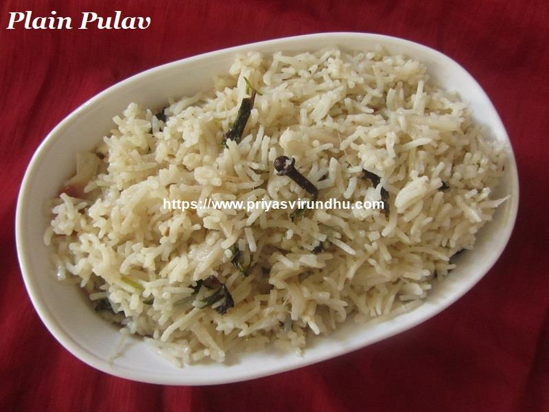 Priya's Virundhu: Coconut Milk Pulav Recipe/Plain Pulav Recipe/Plain ...