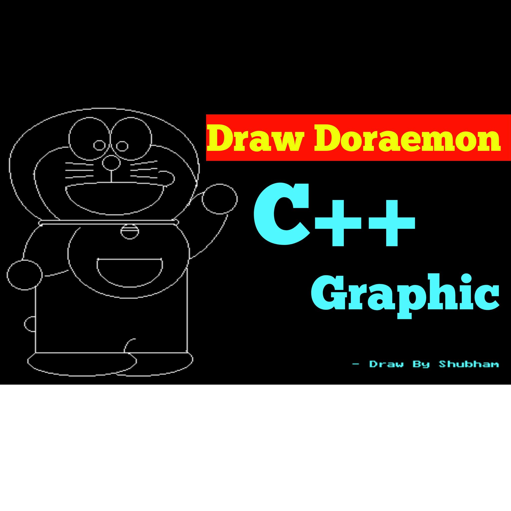 Draw Doraemon picture using C graphic - ( code studio )