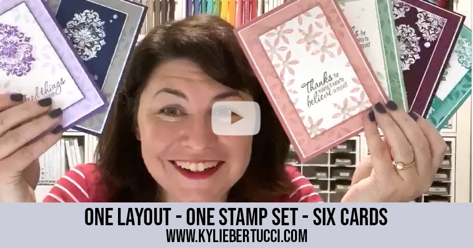 One Layout - One Stamp Set - Six Cards - Kylie Bertucci