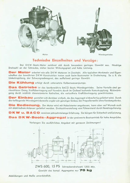 DKW Auto-Union Project: 1936 DKW Boat Engines