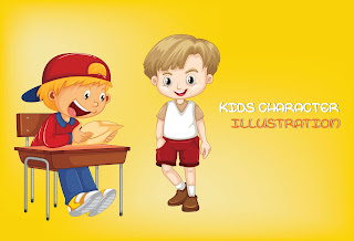,kids cartoon design ,vector tracing,profile pic cartoon,kids character ...