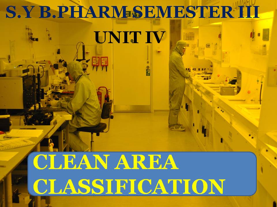 CLEAN ROOM CLASSIFICATION | CLEAN AREA CLASSIFICATION IN MICROBIOLOGY