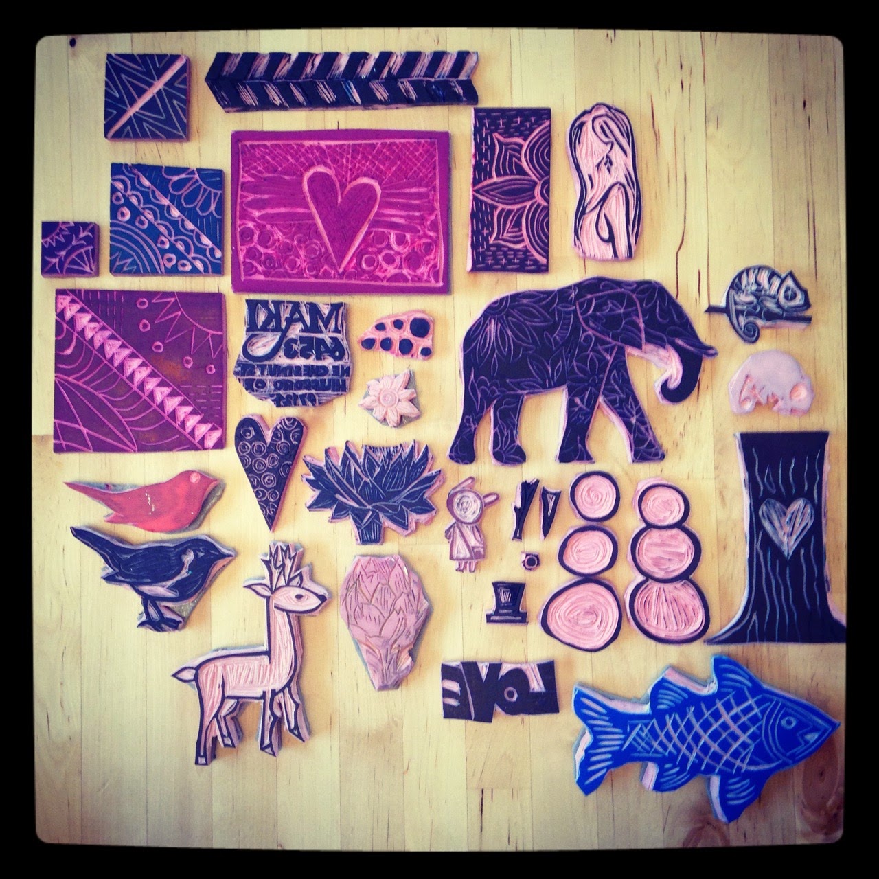 Made by Nicole: Hand Carved Stamps
