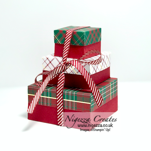 Nigezza Creates: Wrapped In Plaid Stack Of Gift Boxes Tutorial For ...