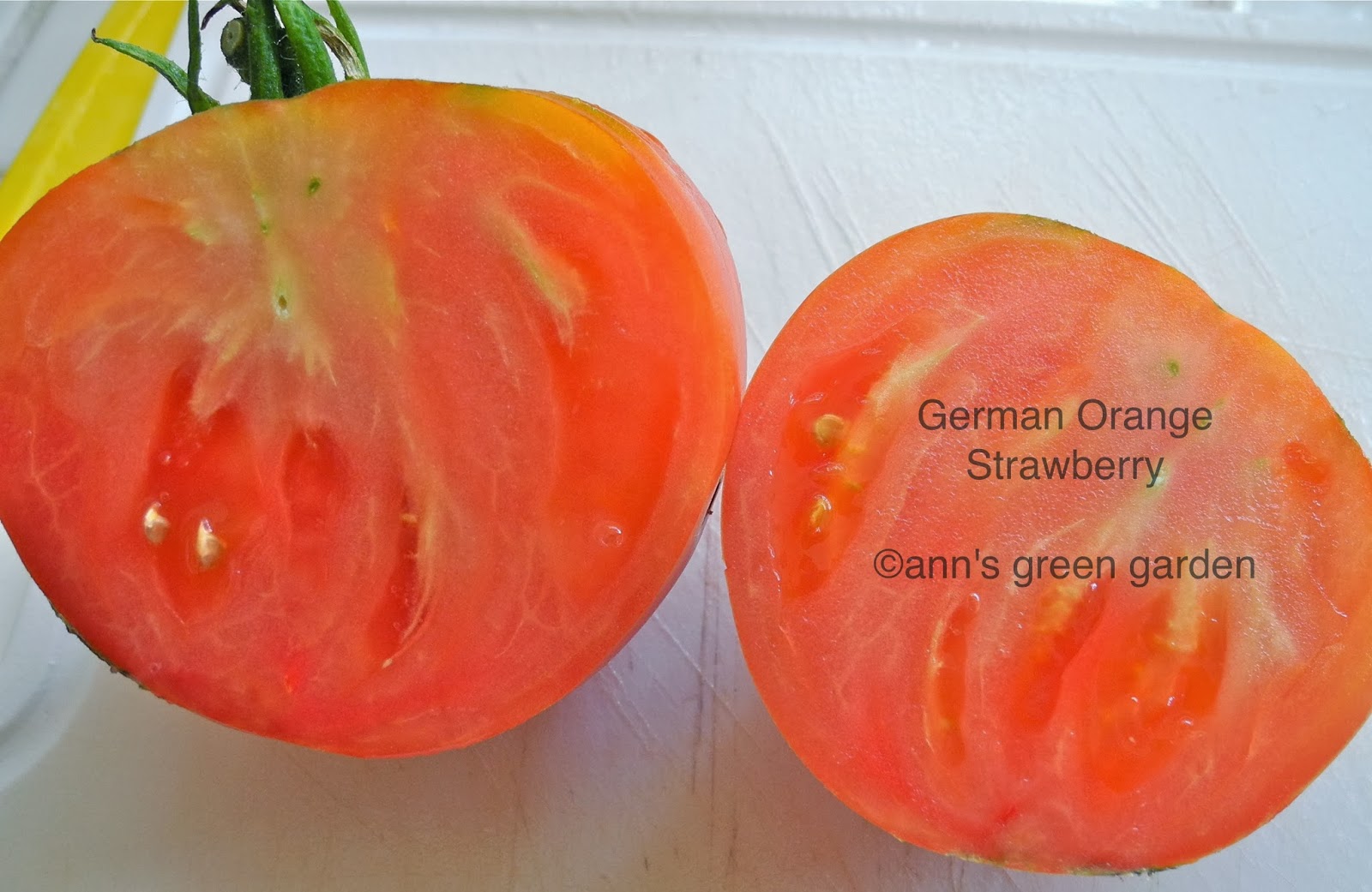 Ann's Green Garden: German Orange Strawberry (sliced)