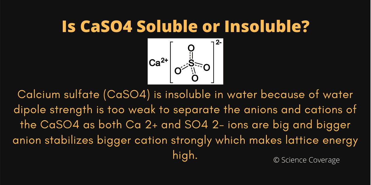 Is CaSO4 Soluble or Insoluble in Water?