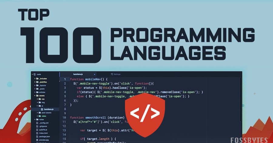 Top 100 Most Popular Programming Languages Of 2017 ...
